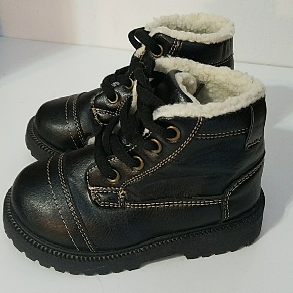 Shocked | Shoes | Shocked Black Leather Boots For Kids | Poshmark